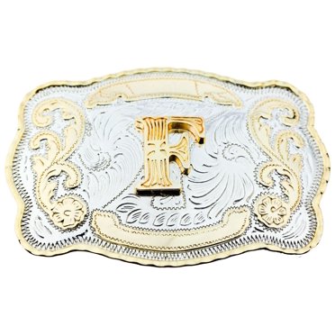 Western Belt Buckle Initial Letters ABCDMRJ to Z Cowboy Rodeo Small ...