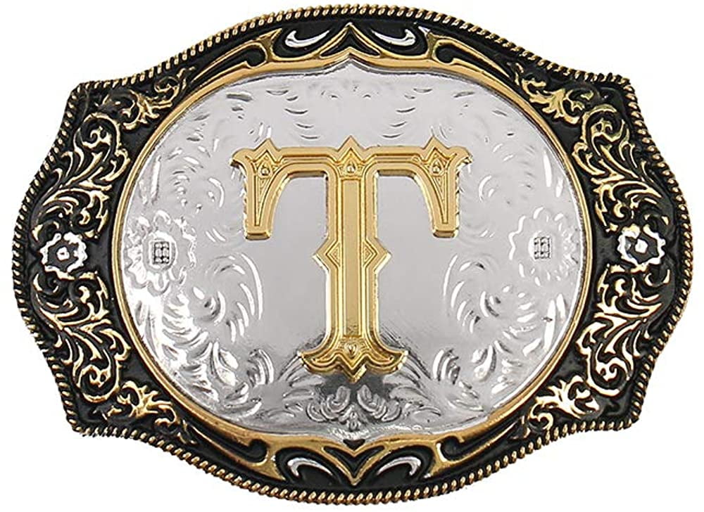 Western Belt Buckle Initial Letters ABCDMRJ to Z Cowboy Rodeo Small ...