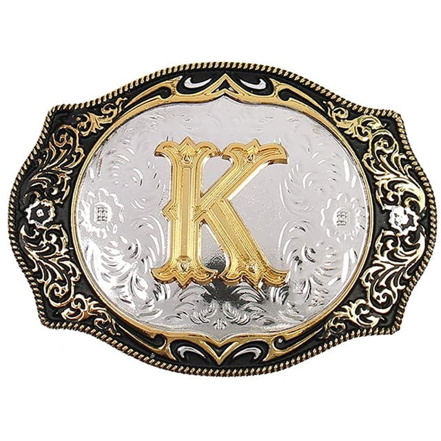 Western Belt Buckle Initial Letters ABCDMRJ to Z Cowboy Rodeo Small ...