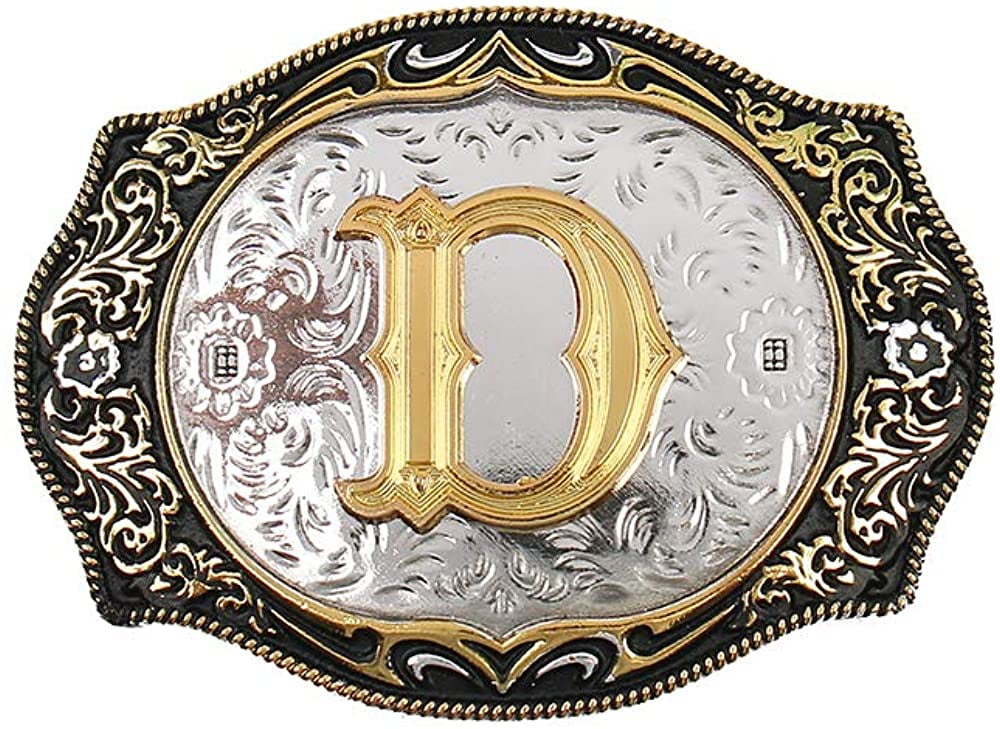 Western Belt Buckle Initial Letters ABCDMRJ to Z Cowboy Rodeo Small ...