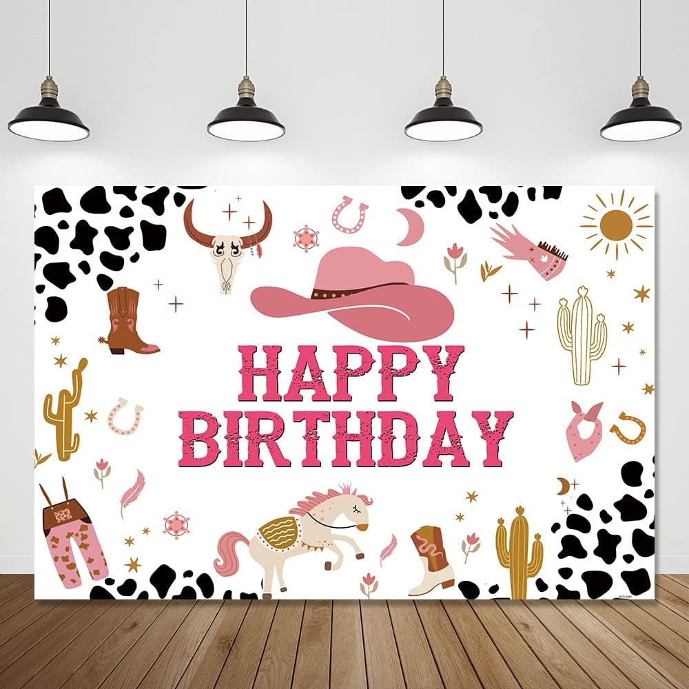 Western Birthday Party Backdrop for Girls Wild West Girl Birthday ...