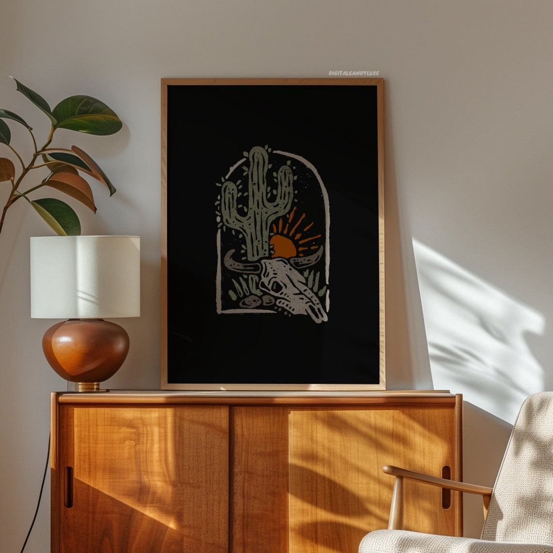 Western Black Aesthetic Neutral Retro Wall Prints Cowboy Decor Wild ...