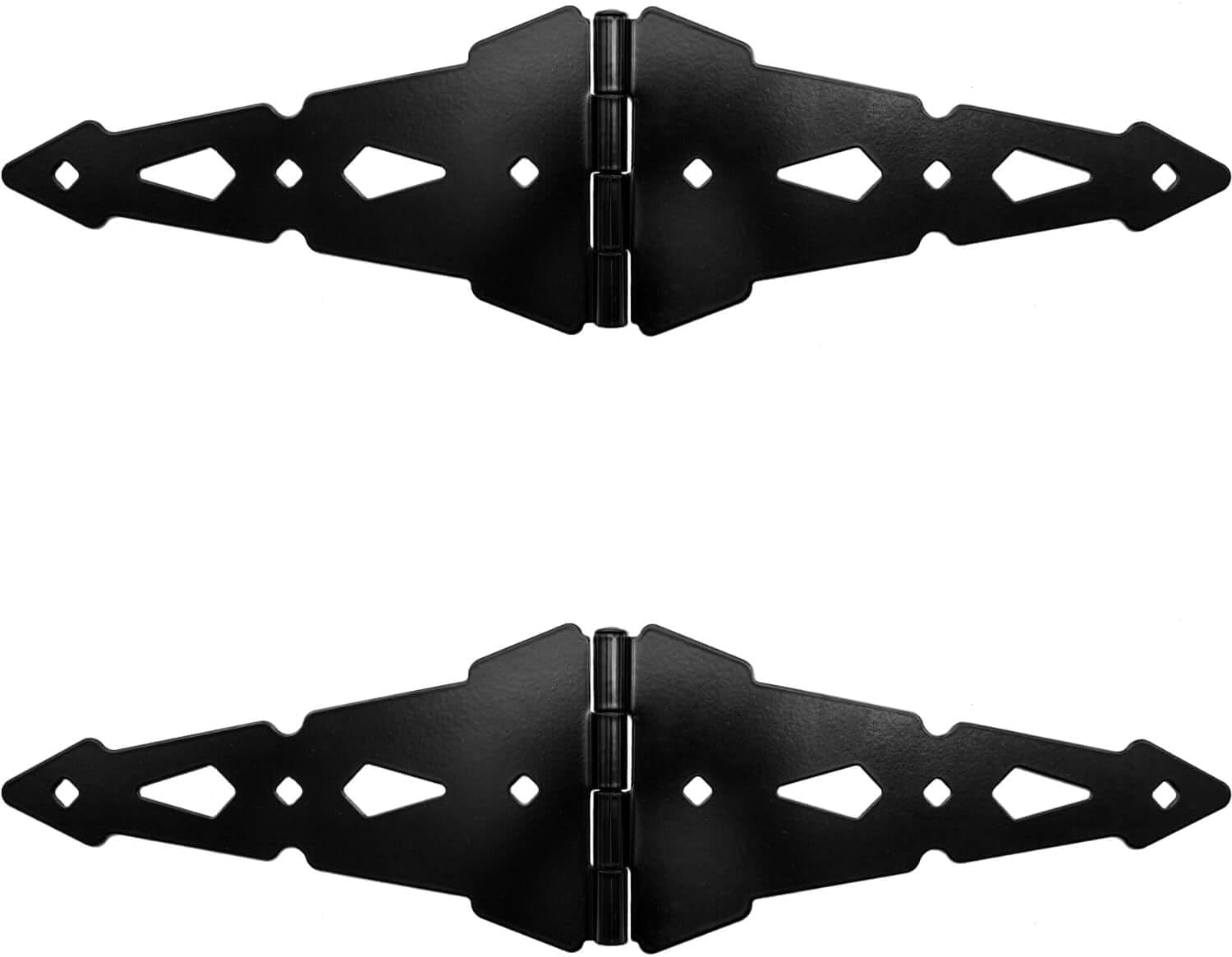 Western Black Wood Gate Hinges - 10" Strap Gate Hinges - Wood Fence ...