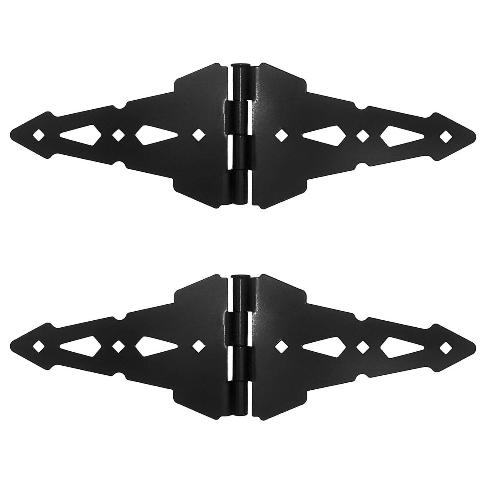 Western Black Wood Gate Hinges - Wood Fence Hinge Gate Kit, 8" Strap ...