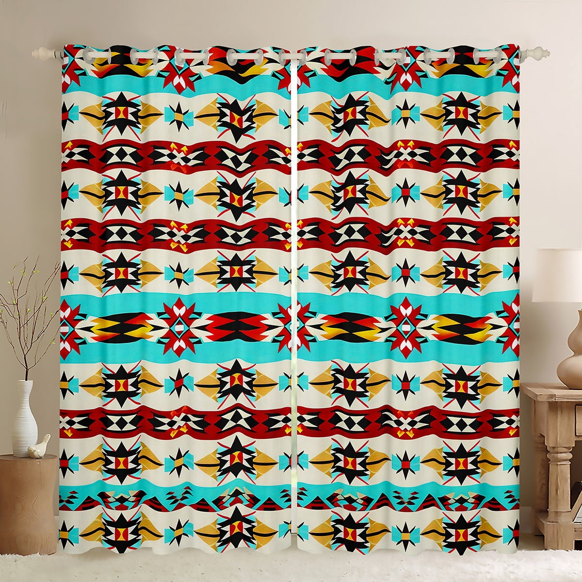 Western 30%-50% Blackout Curtains for Bedroom Southwestern Curtains ...