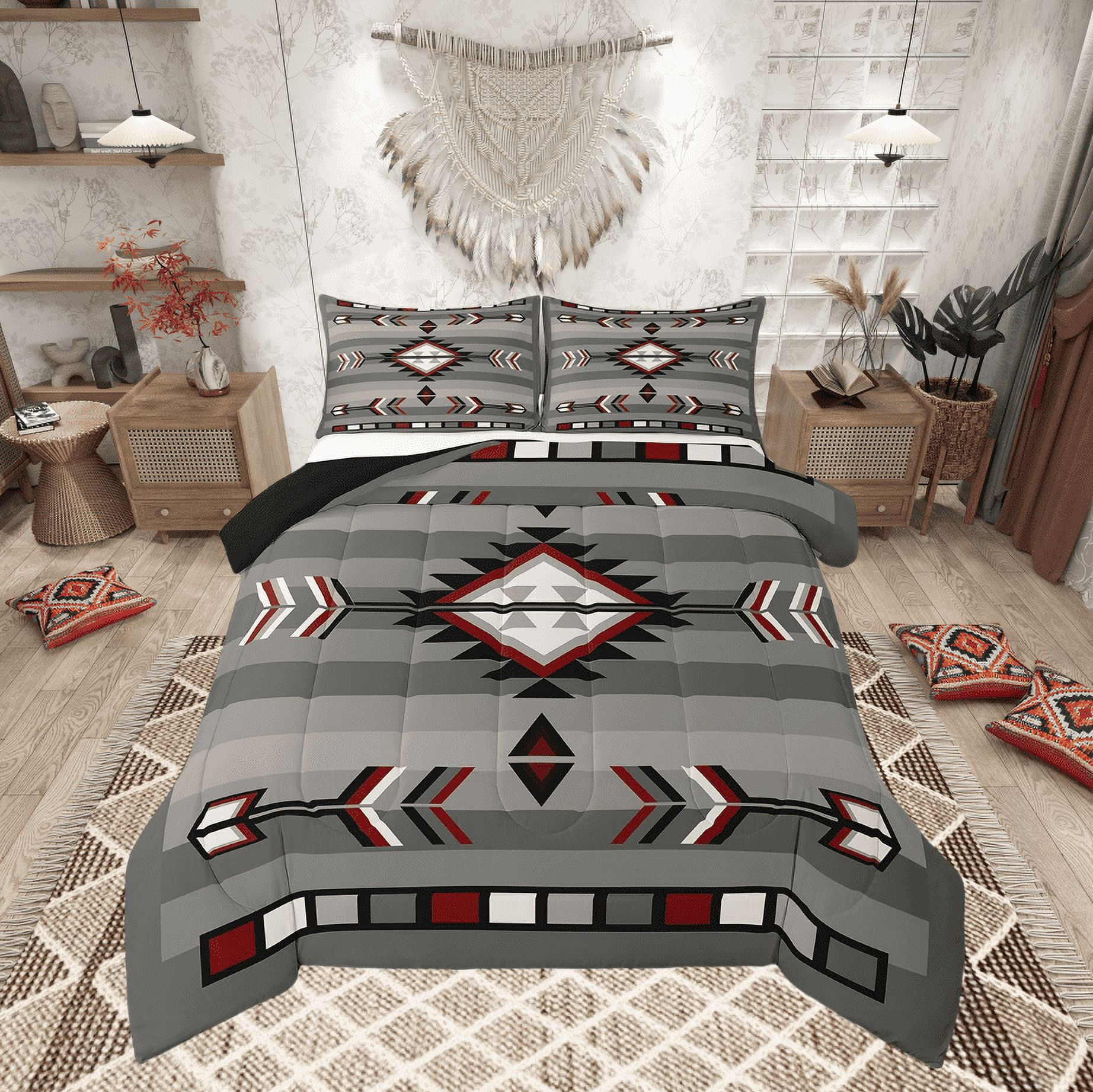 Western Boho Bedding Sets Southwestern Aztec Comforter Set Bohemian ...