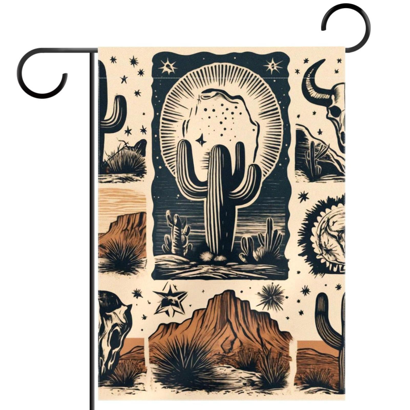Western Boho Set Welcome Garden Flags, 12 x 18 Inch Double Sided ...