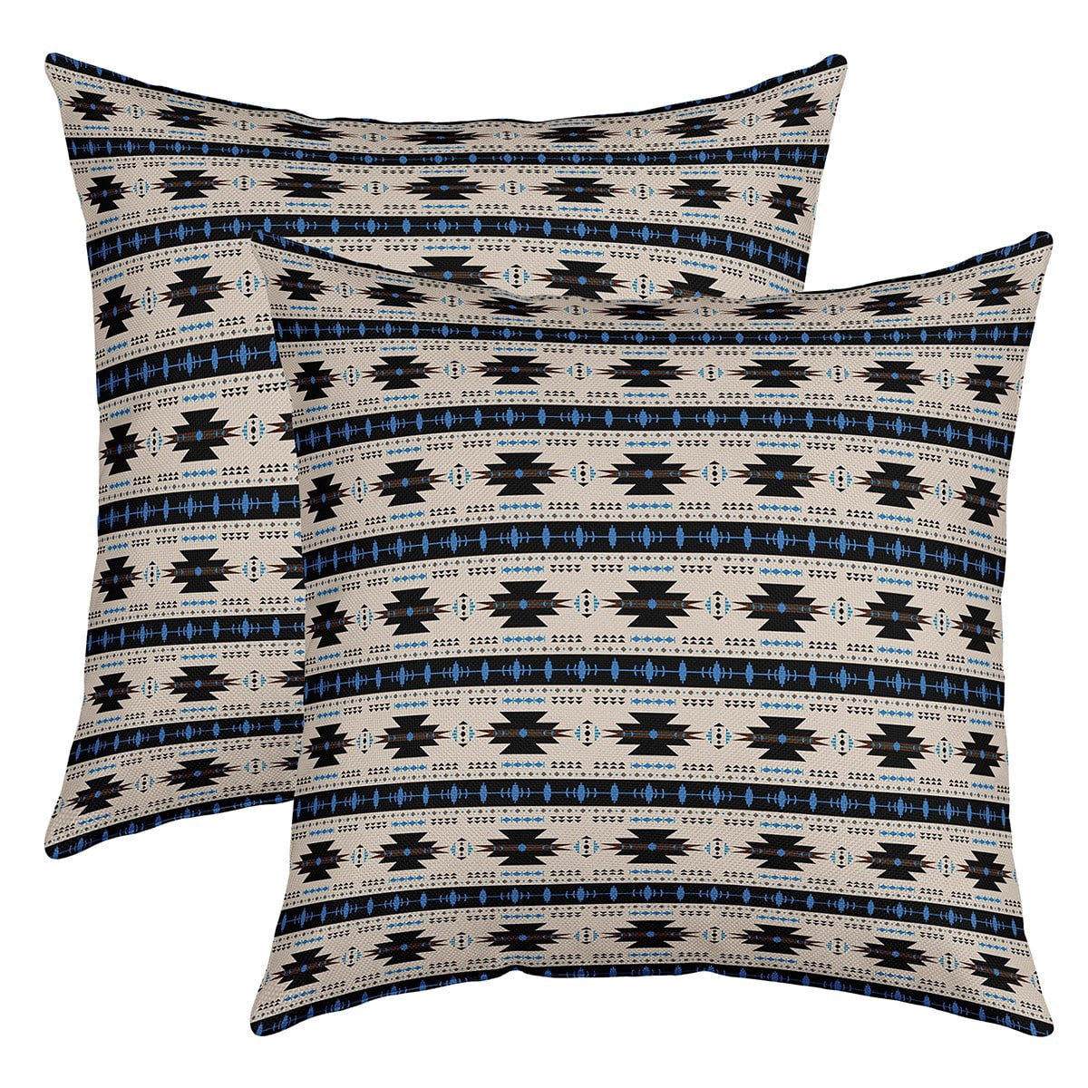 Western Boho Throw Pillow Covers 18x18 Inch Set of 2,Aztec Cushion ...