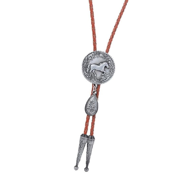 Western Bolo Tie PU Rope Neck Tie Formal Shirt Collar Tie Neckwear ...