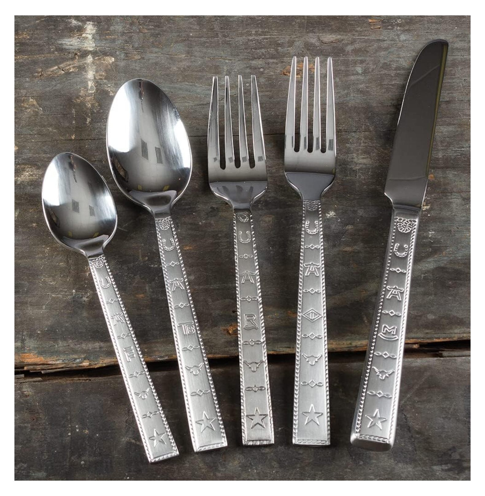 Western Brands Stainless Flatware, 20 Piece Set - Walmart.com