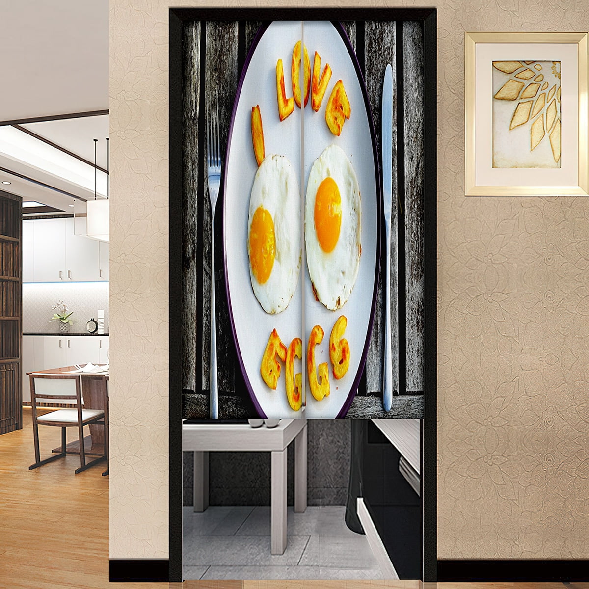 Western Breakfast Door Curtains Food Partition Curtain for Kitchen ...