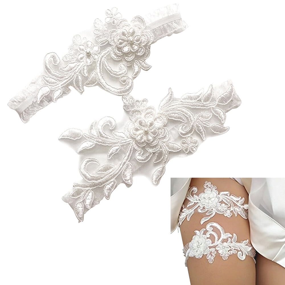 Western Bridal Garter Lace Leg Wraps Wedding Garters for Bride Stretch ...