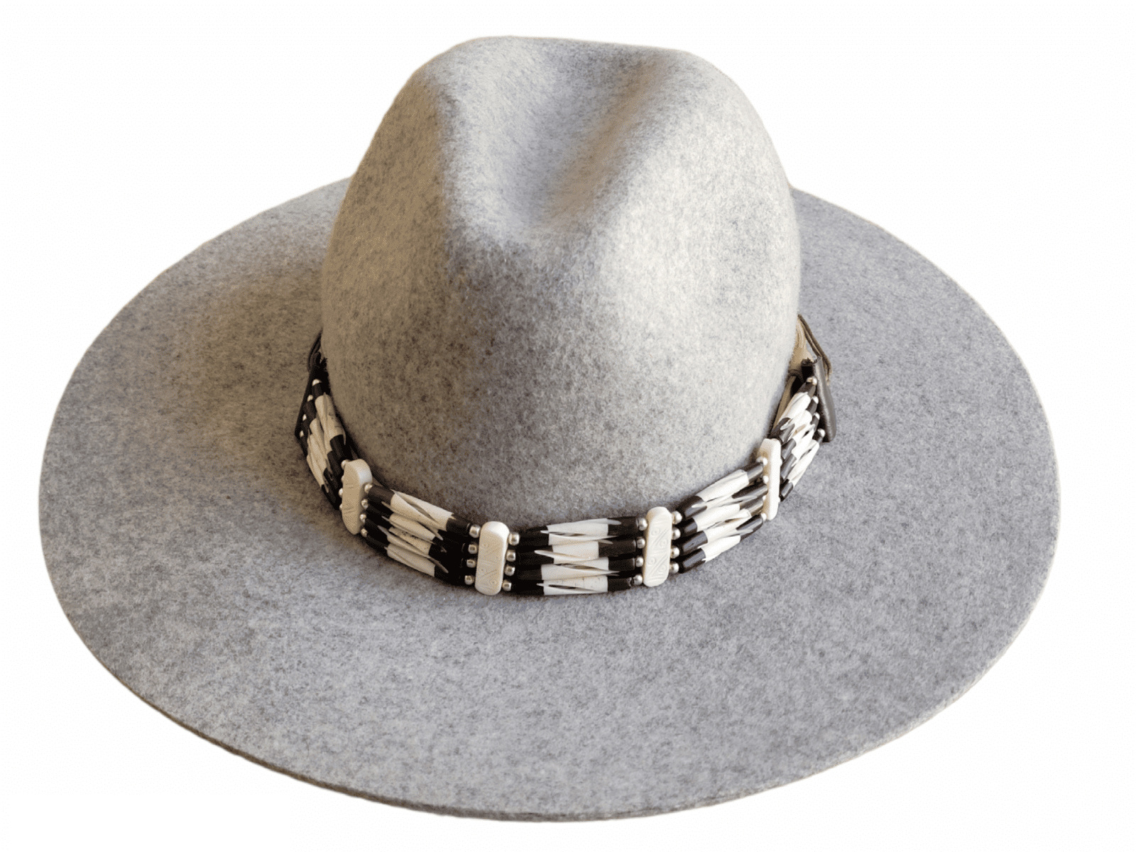 Western Buffalo Bone Hat Band Fit Cowboy Hatband Brown & White Hat Band ...