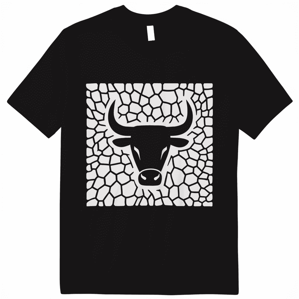 Western Bull Head Graphic Print Mens Outfits Design T Shirt - Walmart.com