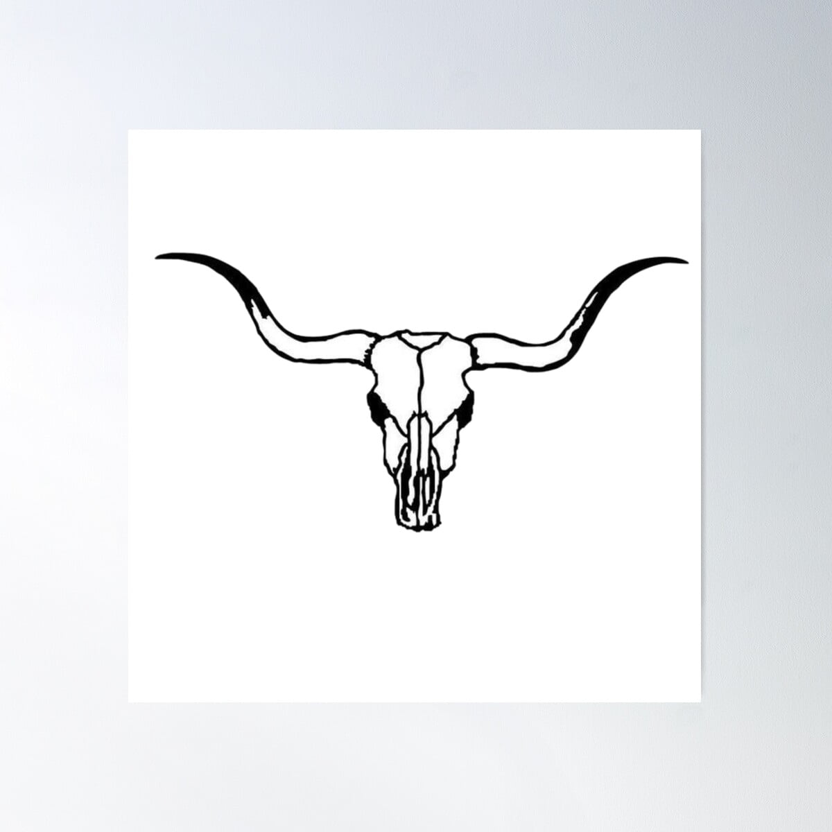 Western Bull Head Sticker Cowgirl Poster, 12x18 UNFRAMED - Walmart.com