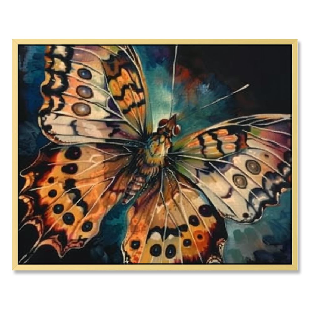 Western Butterfly Canvas Painting Hanging Picture Vertical Decoration ...
