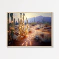 Western Cactus Art Print Vintage Pastel Desert Scene Muted Tones ...