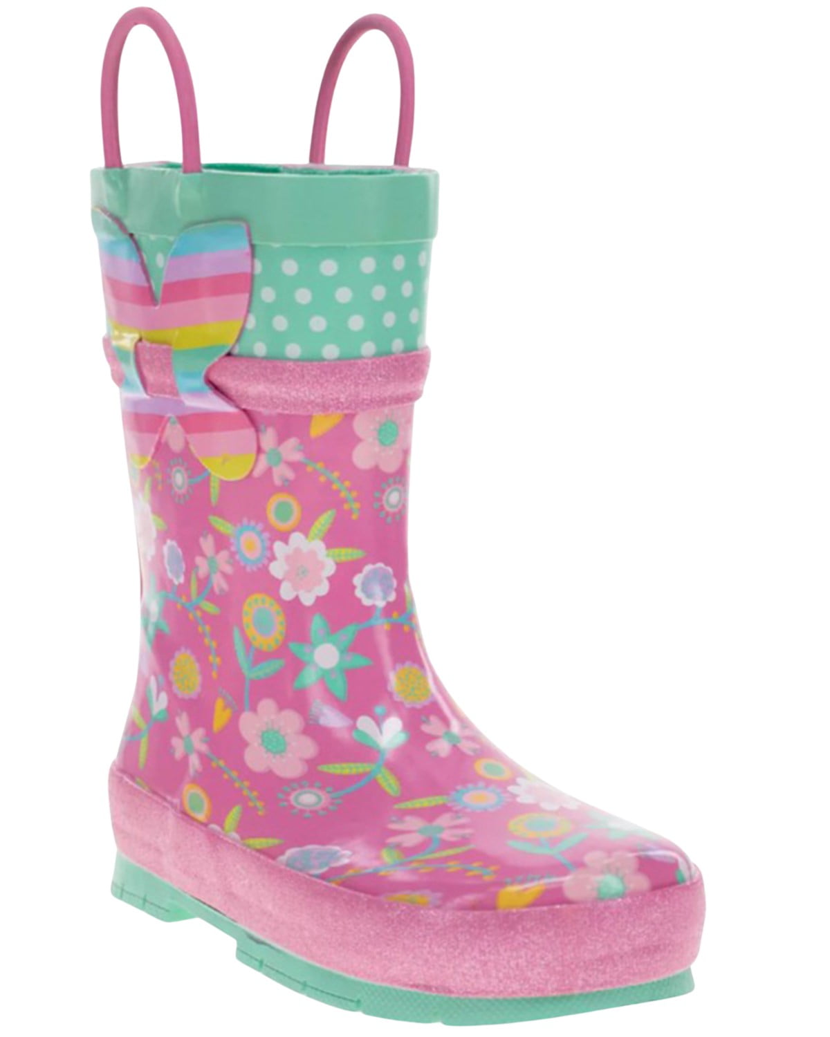 Western Chief Flutter Toddler Girls' (5-10) Rain Boot Pink - Walmart.com