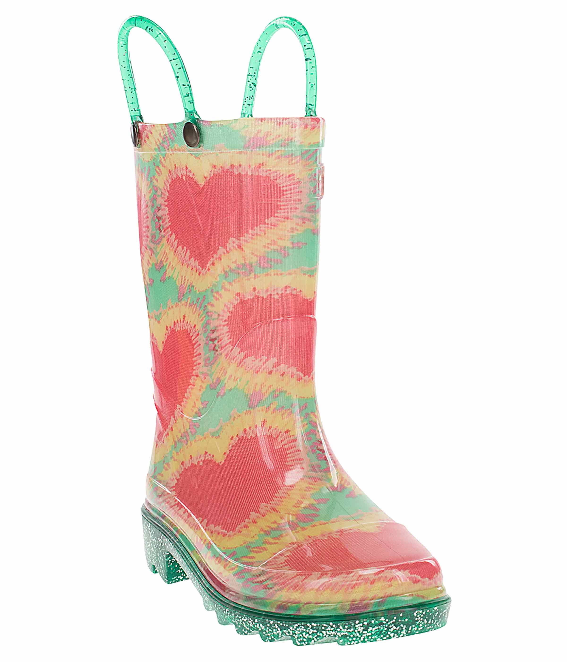 Western Chief Tie Dye Hearts Lighted Toddler Girls Pink - Walmart.com