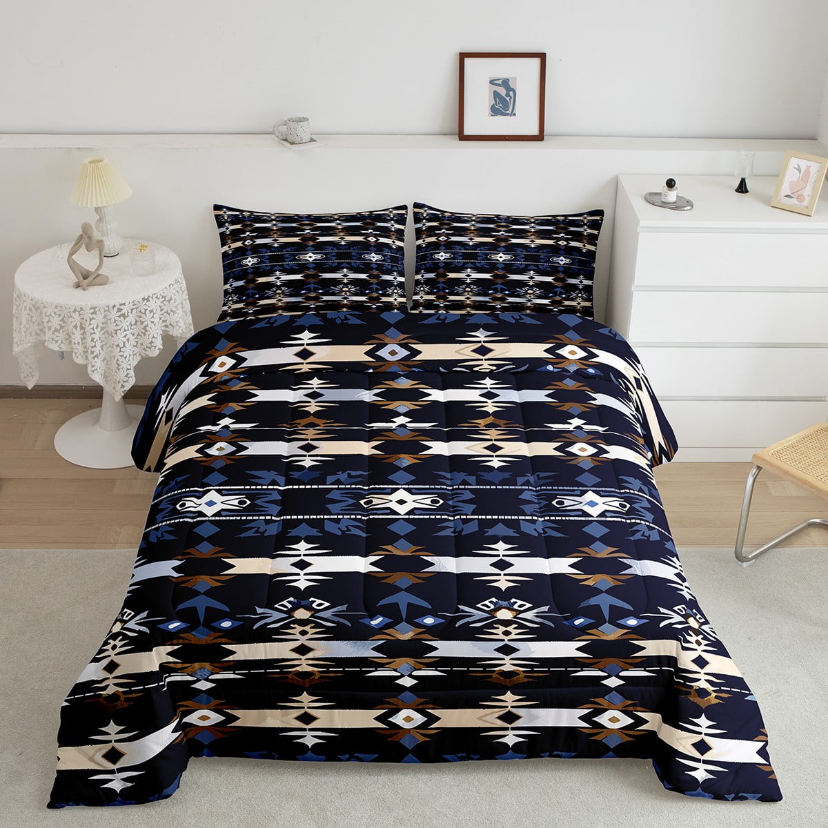 Western Comforter Set Geometric Aztec Bedding Sets s,Southwestern Quilt ...