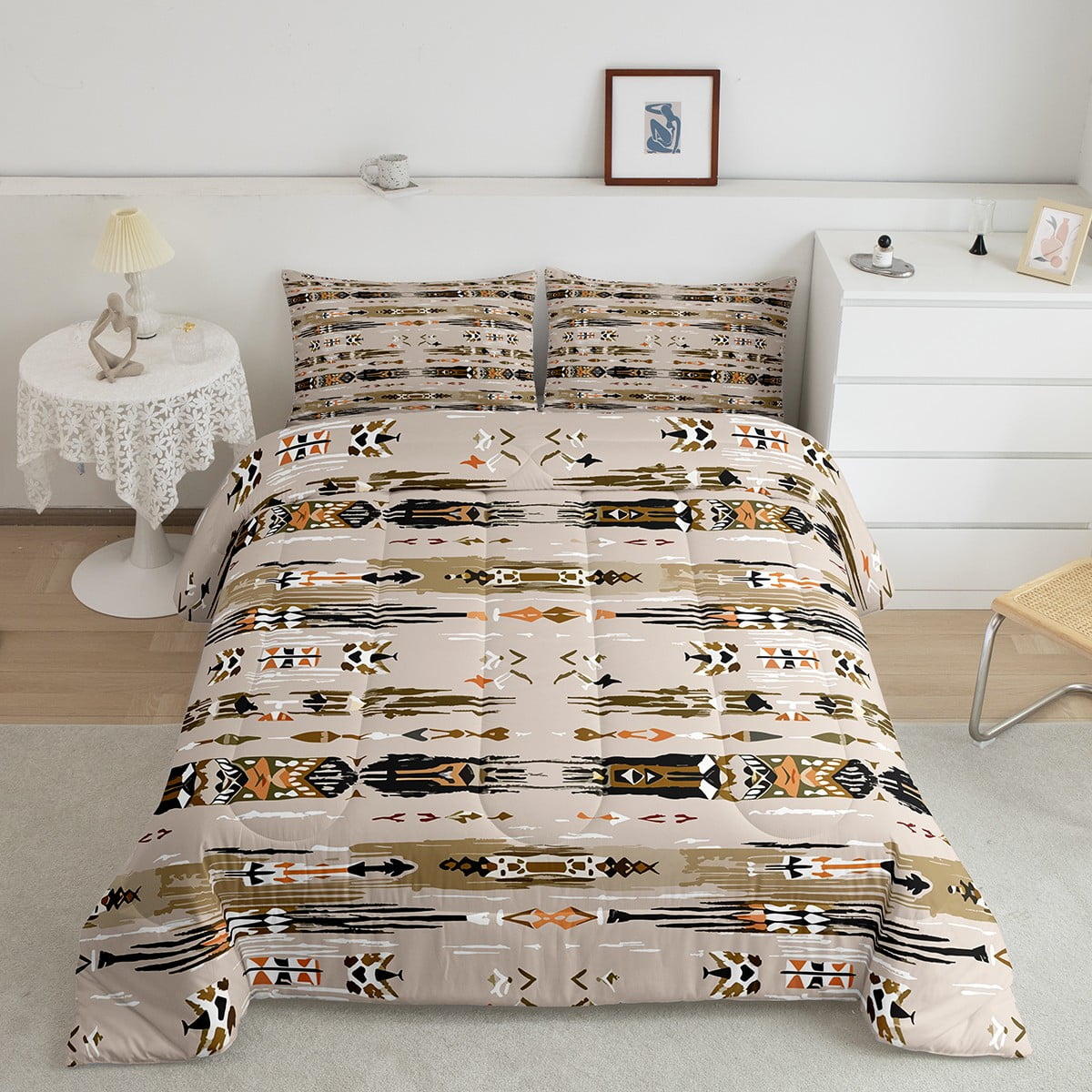 Western Comforter Set Southwestern Quilt Bed Set,Geometric Aztec ...