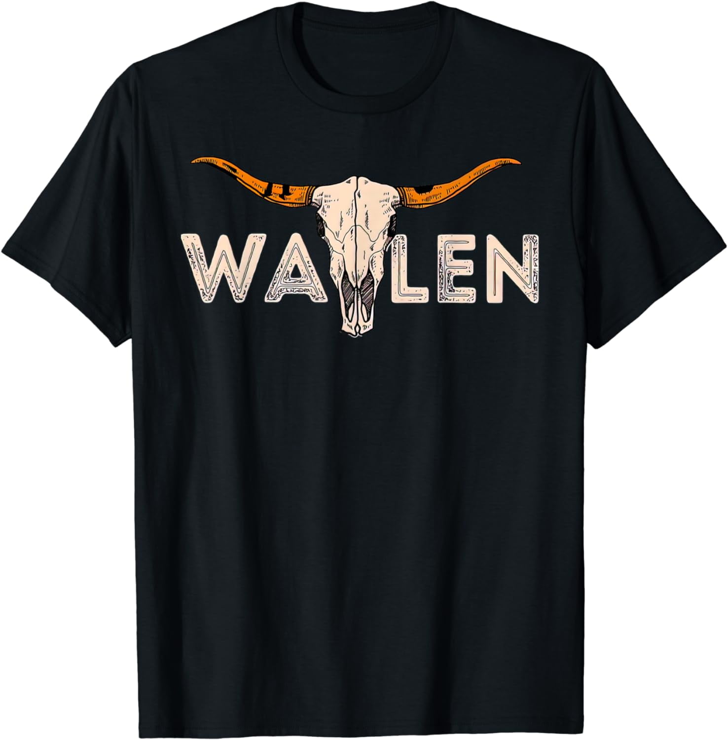Western Country Music Girl Bull Skull T Shirt Graphic For Men And Women