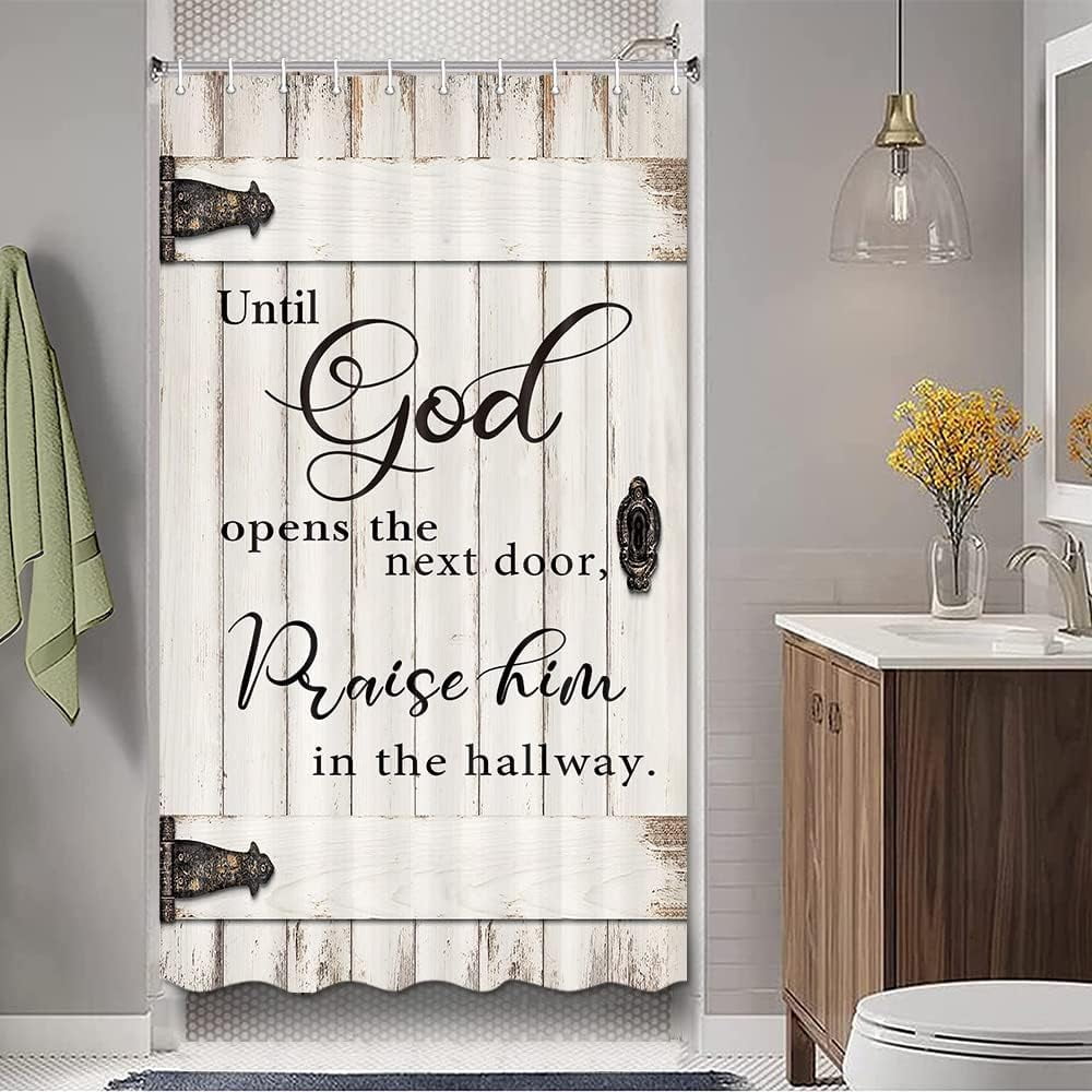 Customer reviews for Western Country Outhouse Barn Door Shower Curtain ...