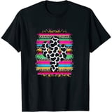 Western Cow Print Cactus Serape Cowgirl Cowboy Women Girls T-Shirt ...