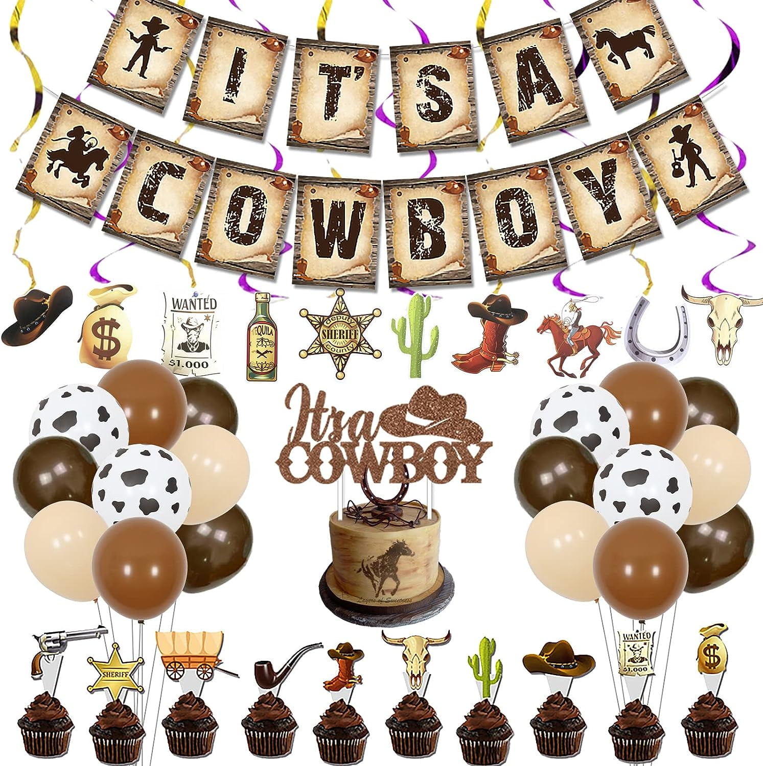 Western Cowboy Baby Shower Decorations for Boys It’s a Cowboy Baby ...