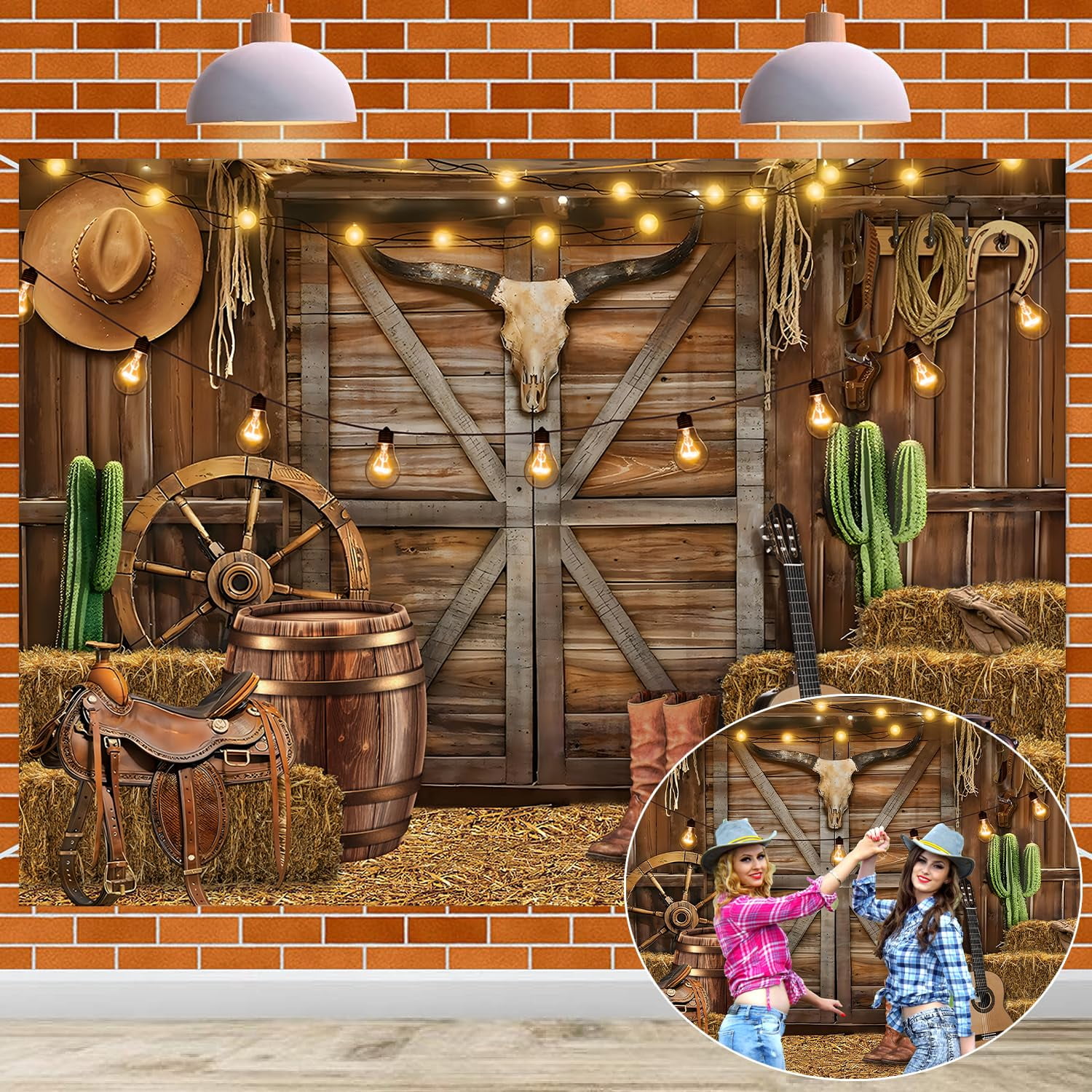 Western Cowboy Backdrop 7x5FT Wild West Rustic Wooden House Barn ...