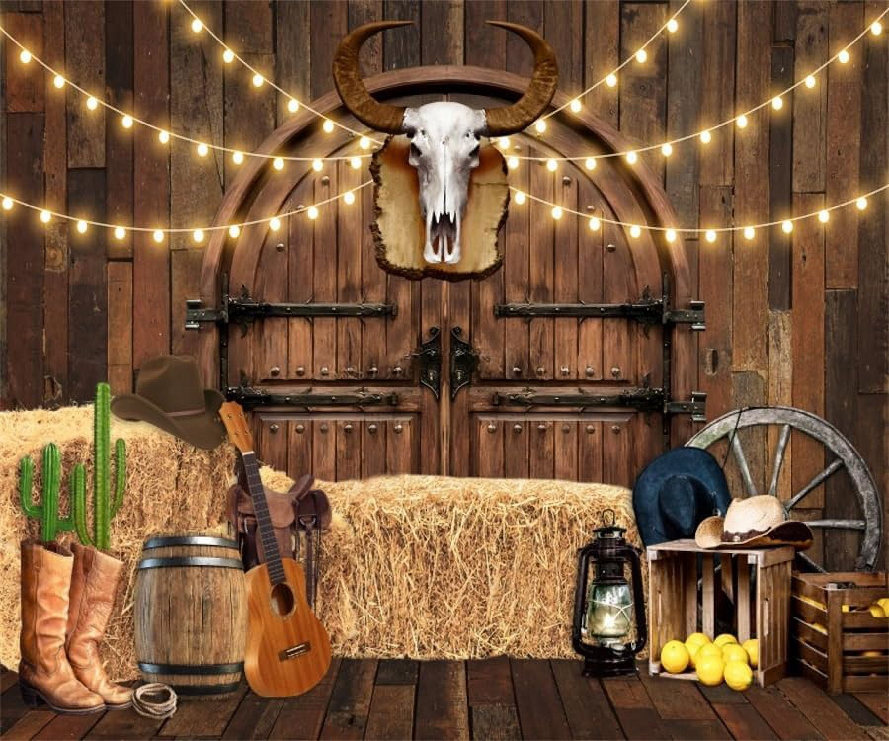 Western Cowboy Backdrop Western Party Decorations Wild West Rodeo Decor ...