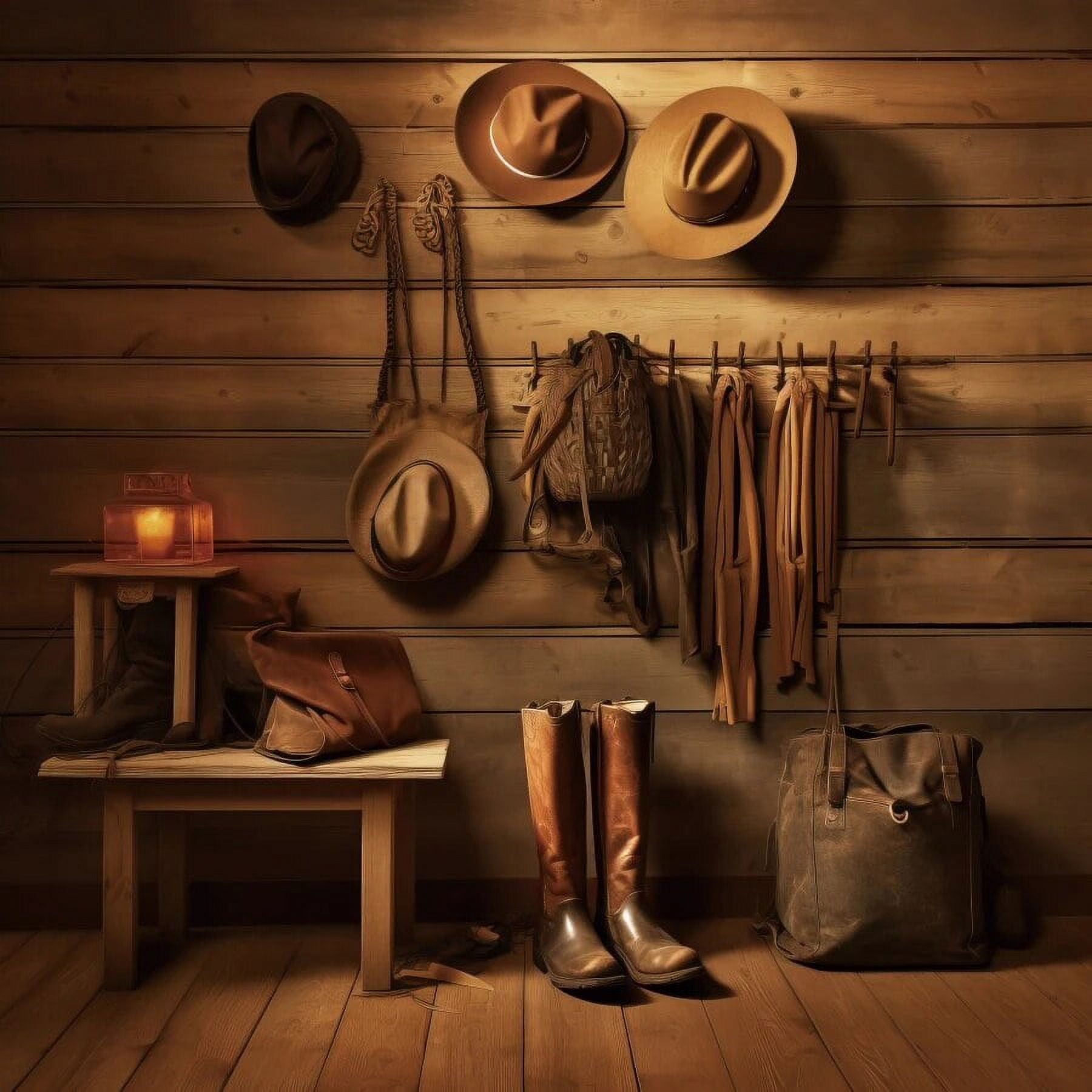 Western Cowboy Backdrop Rustic Wild West Wooden House Barn Kids Boy ...