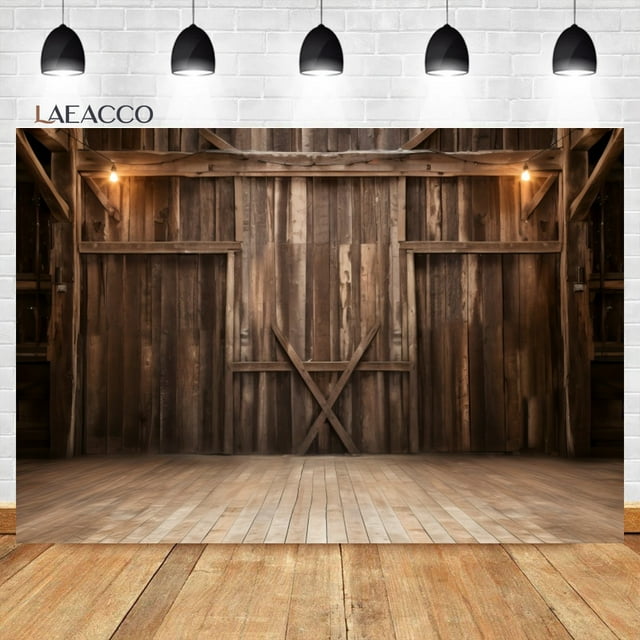 Western Cowboy Backdrop Vintage Farmhouse Wood Barn Door Field Wheels ...