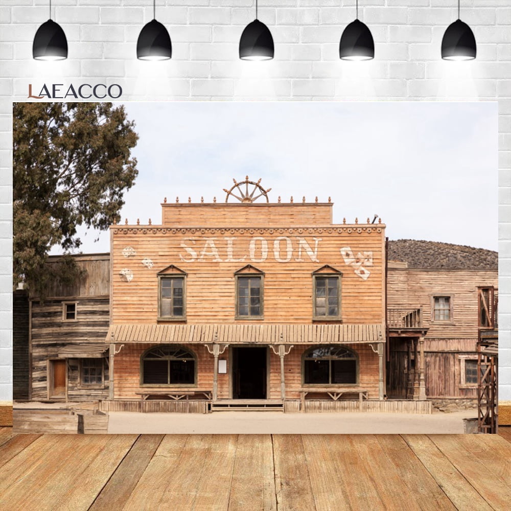 Western Cowboy Backdrop Vintage Wooden House Granary Barn Door Kids ...