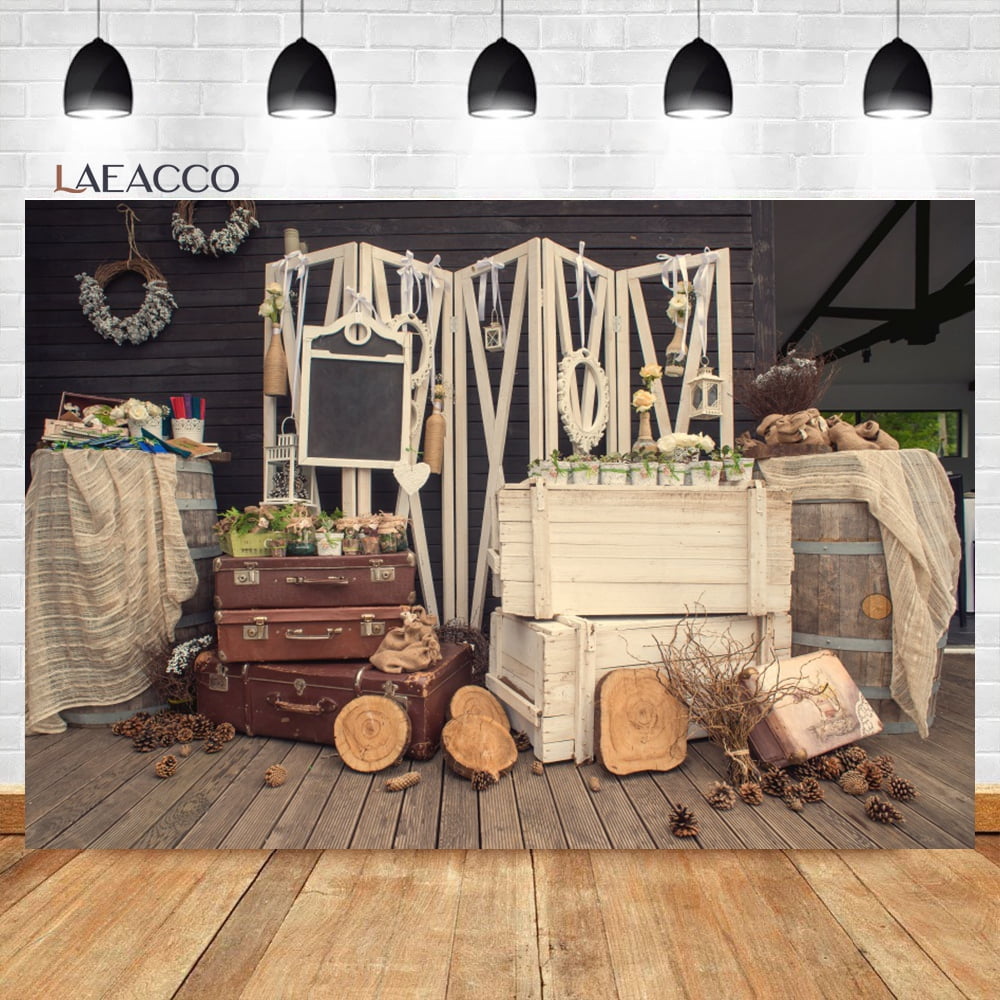 Western Cowboy Backdrop Vintage Wooden House Granary Barn Door Kids ...
