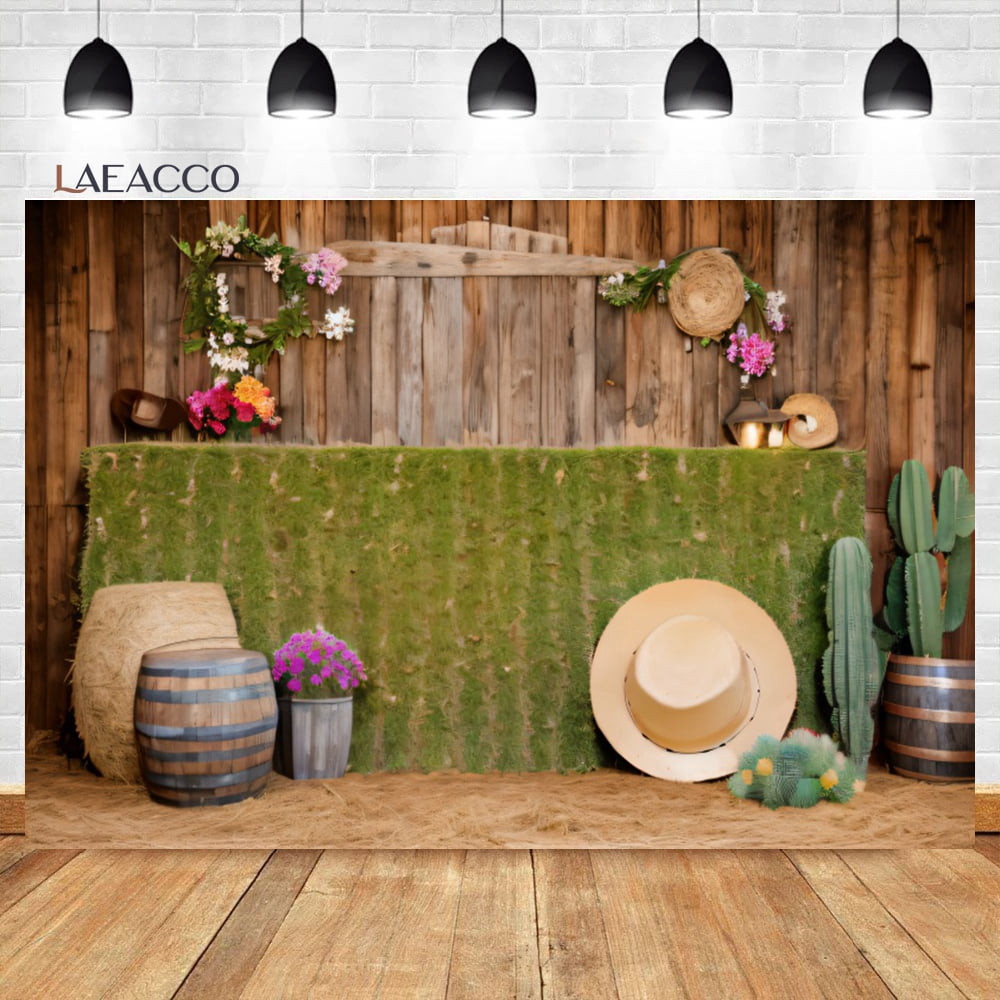 Western Cowboy Backdrop Vintage Wooden House Granary Barn Door Kids ...