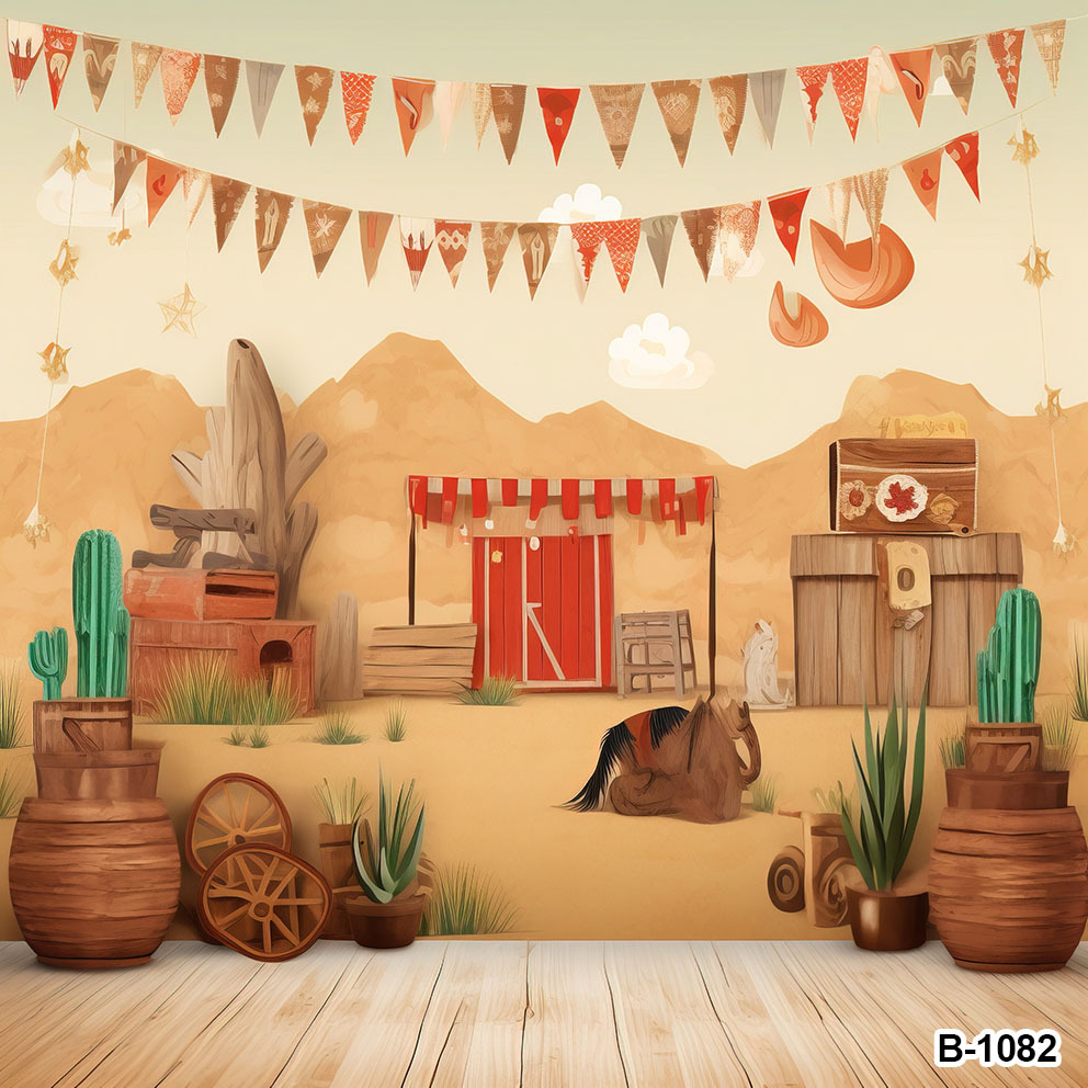 Western Cowboy Backdrop Western Party Decorations Wild West Vintage ...
