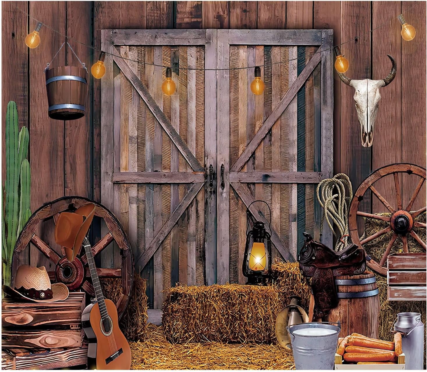 Western Cowboy Backdrop Western Party Supplies Decorations Wild West ...