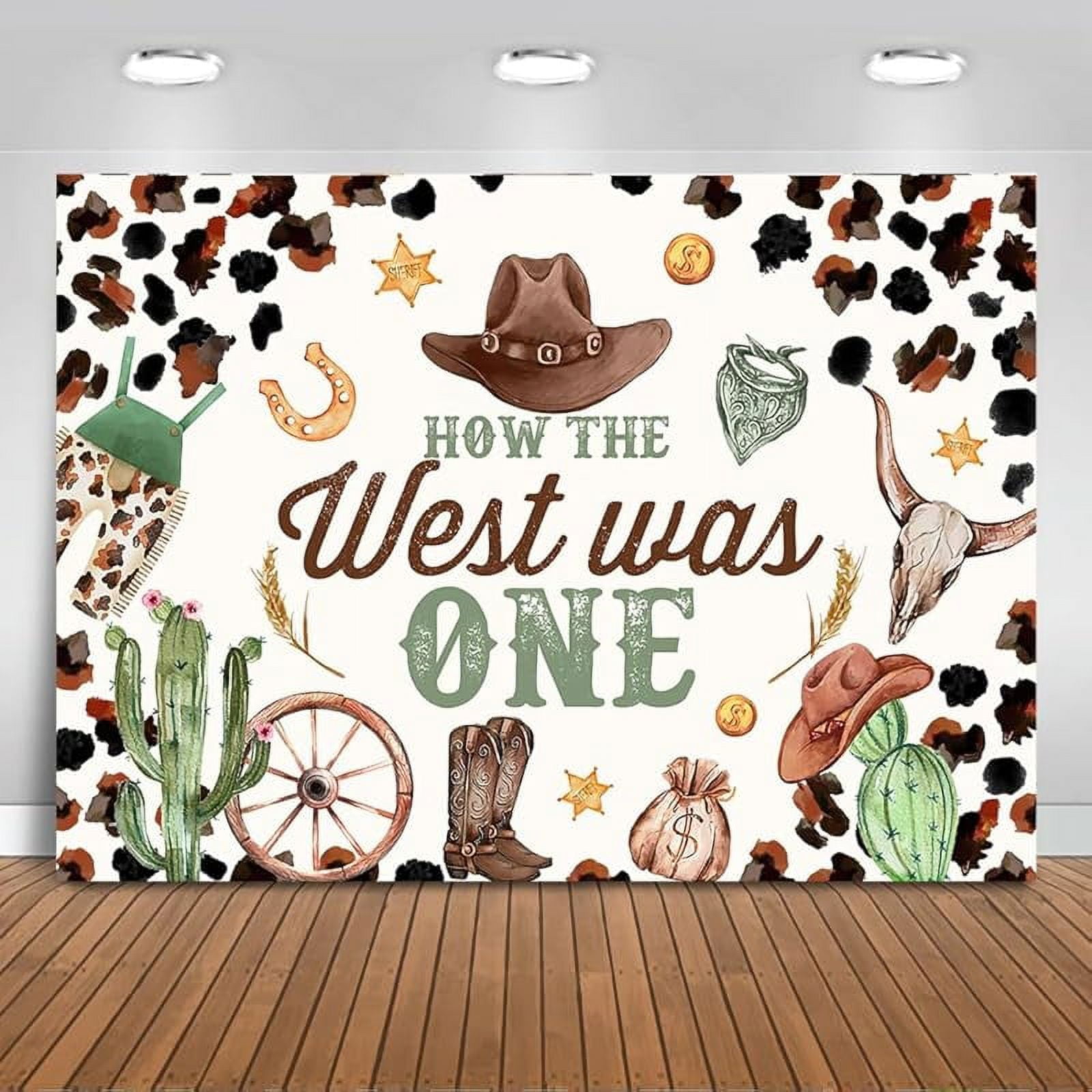 Western Cowboy Backdrop Wild West Birthday Party Background Kids Cowboy ...