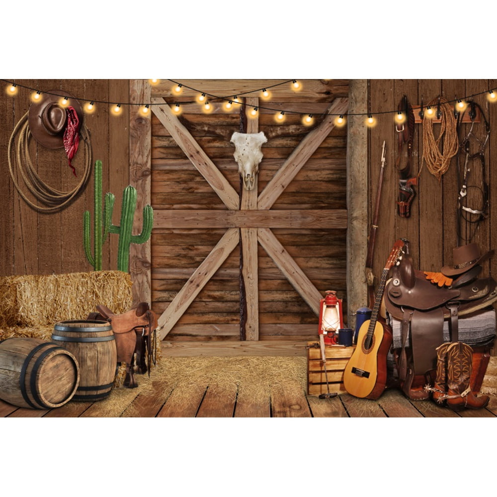 Western Cowboy Backdrop for Photography Wild West Rustic Farm Barn ...