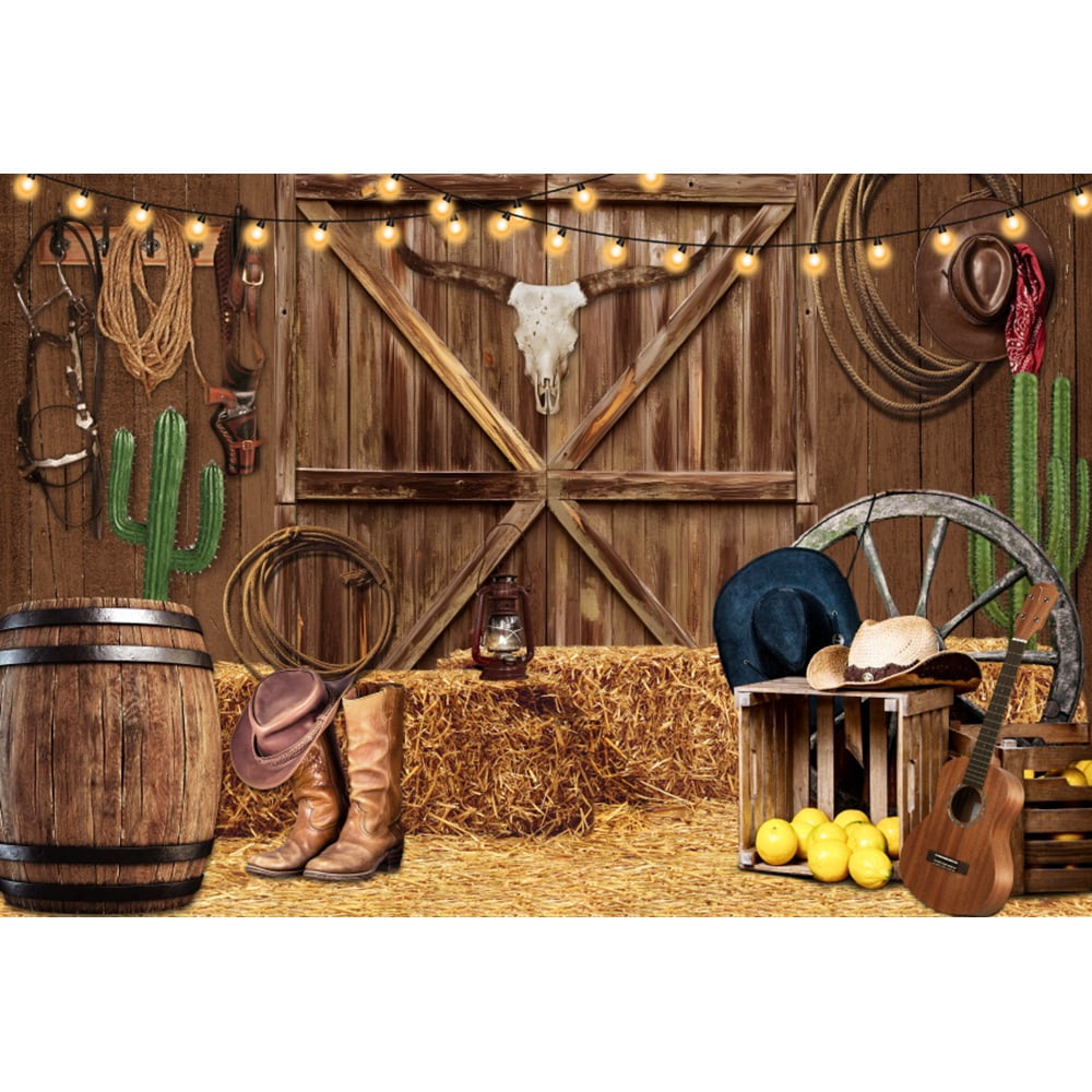 Western Cowboy Backdrop for Photography Wild West Rustic Farm Barn ...