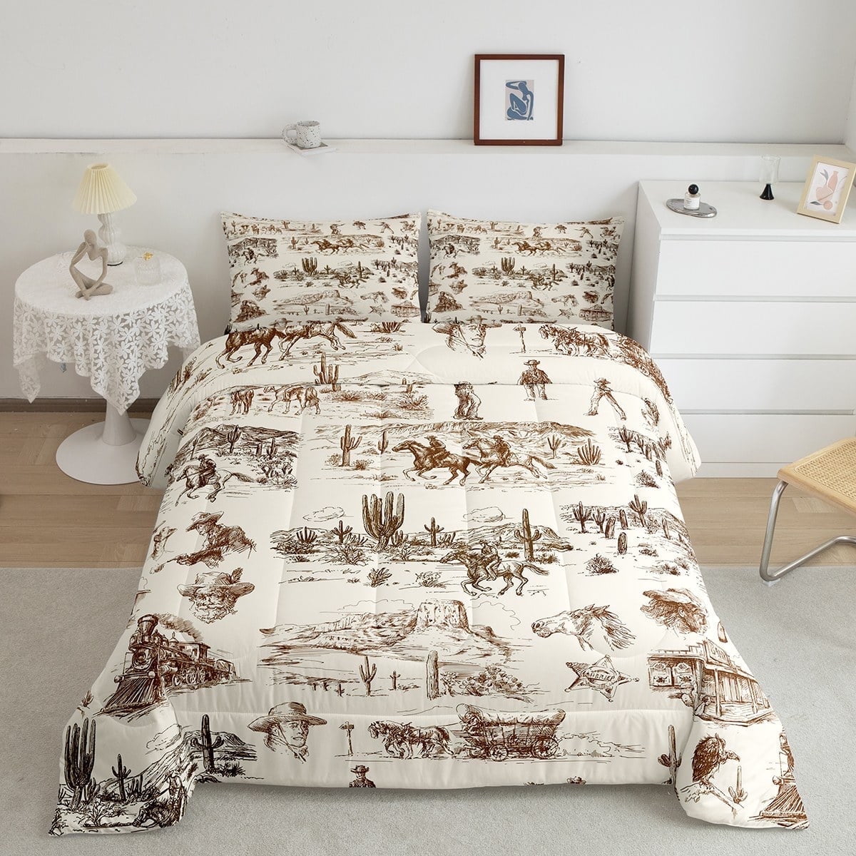 Western Cowboy Bedding Comforter Sets American Wild West Desert ...