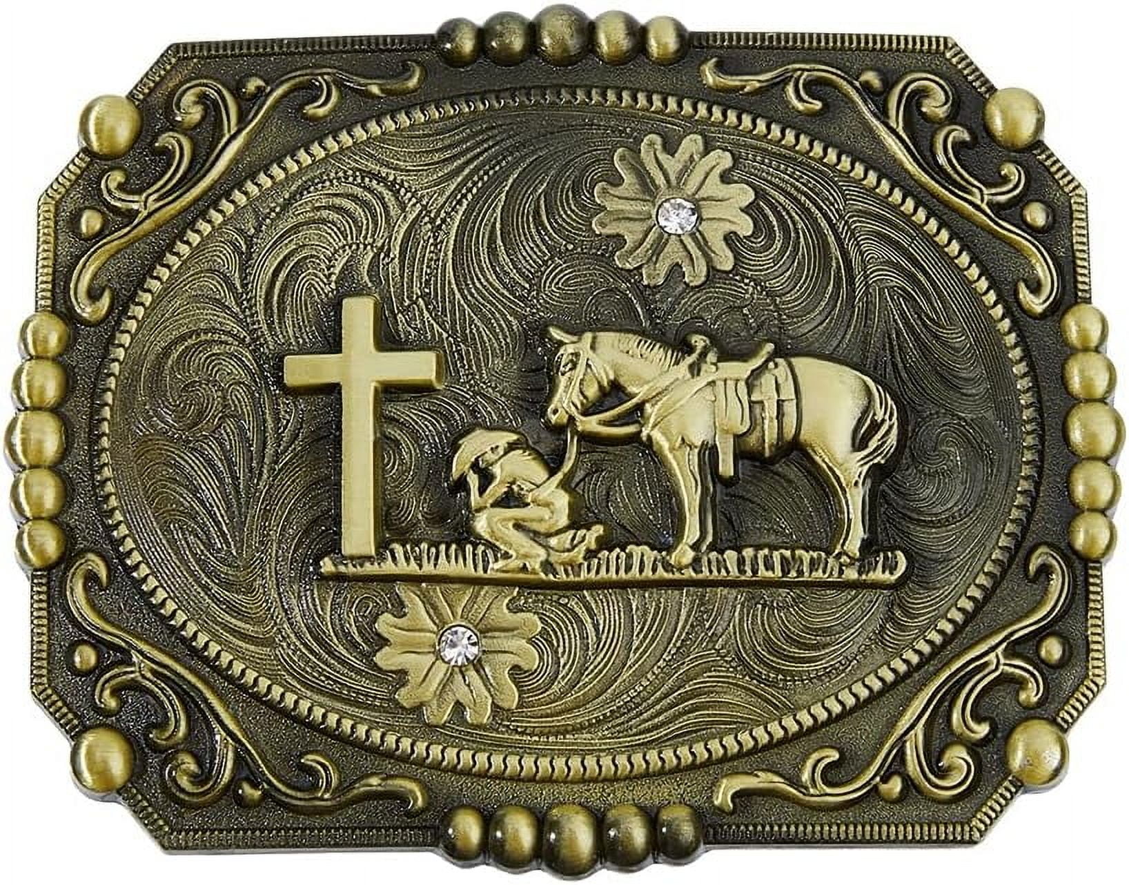 Western Cowboy Belt Buckle for Men Horse Belt Buckles Vintage Alloy ...