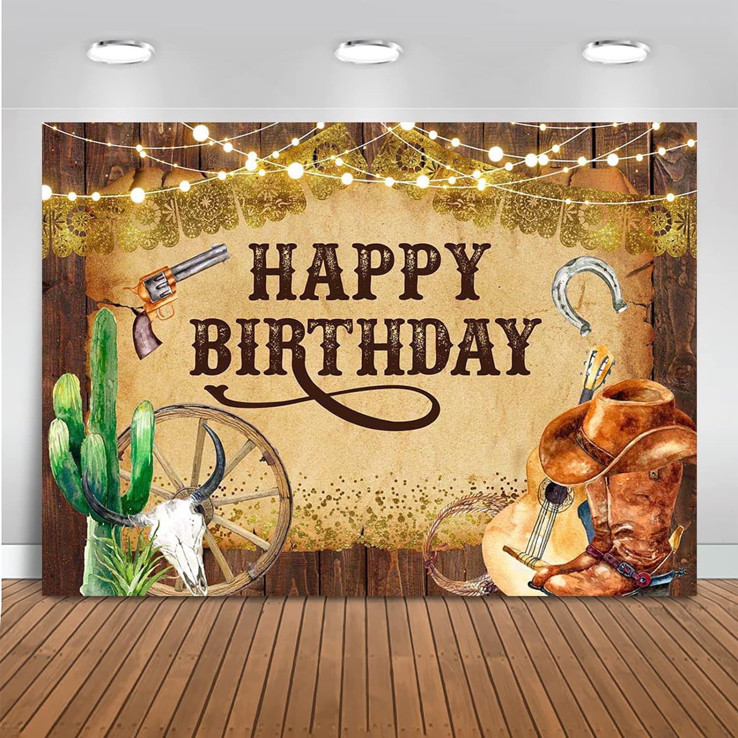 Western Cowboy Birthday Backdrop West Rodeo Cowboy Background Birthday ...