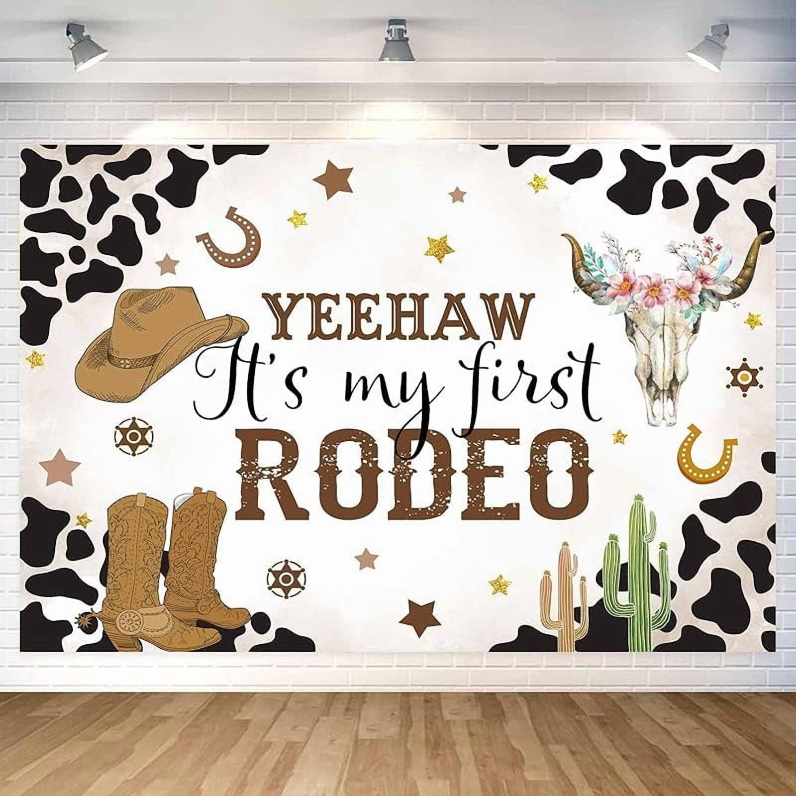 Western Cowboy Birthday Backdrop Wild West Birthday Backdrop My First ...