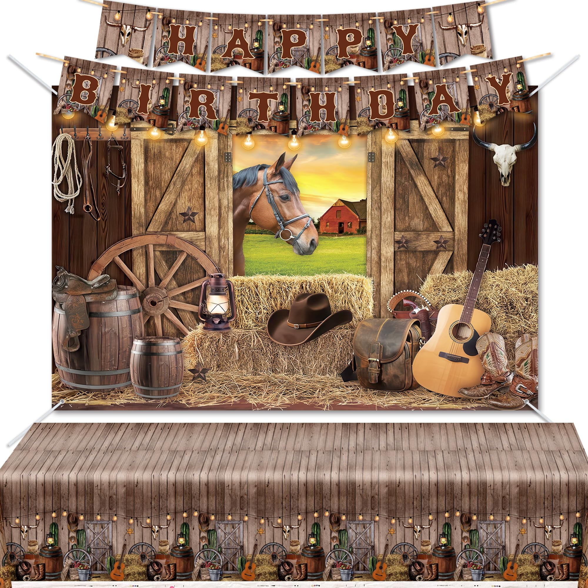 Western Cowboy Birthday Party IFF17 Supplies Cowboy Party Decorations ...