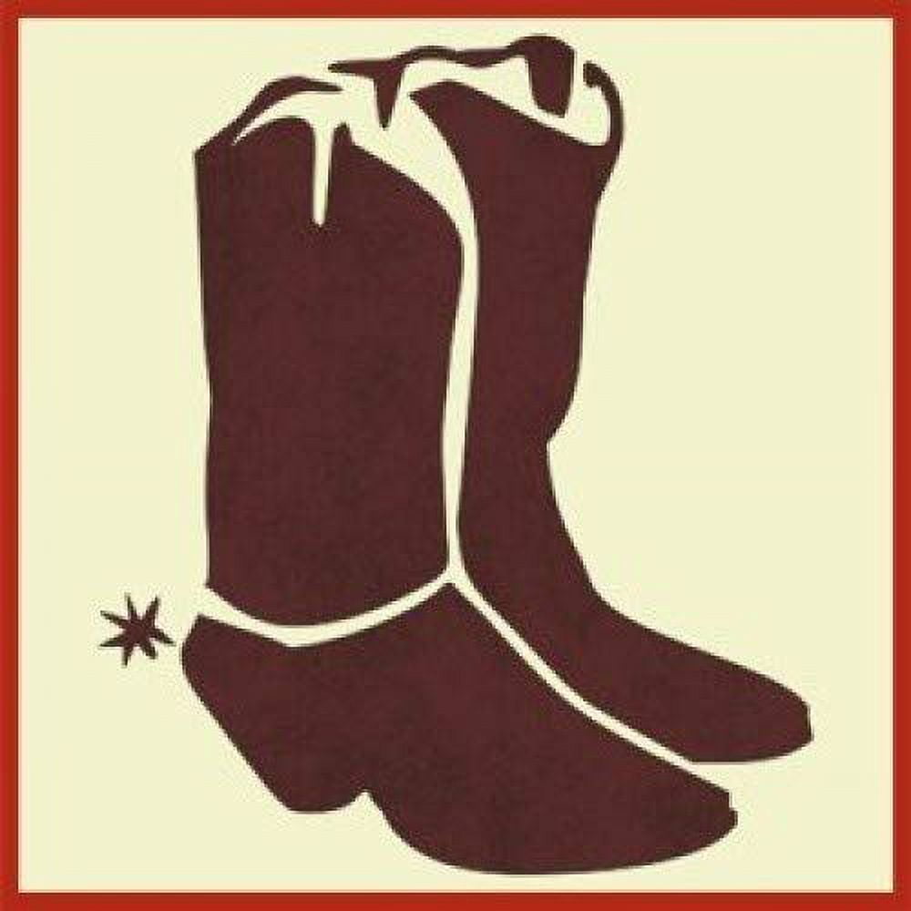 Western Cowboy Boots Stencil - Reusable Mylar Horse Stencil Painting ...