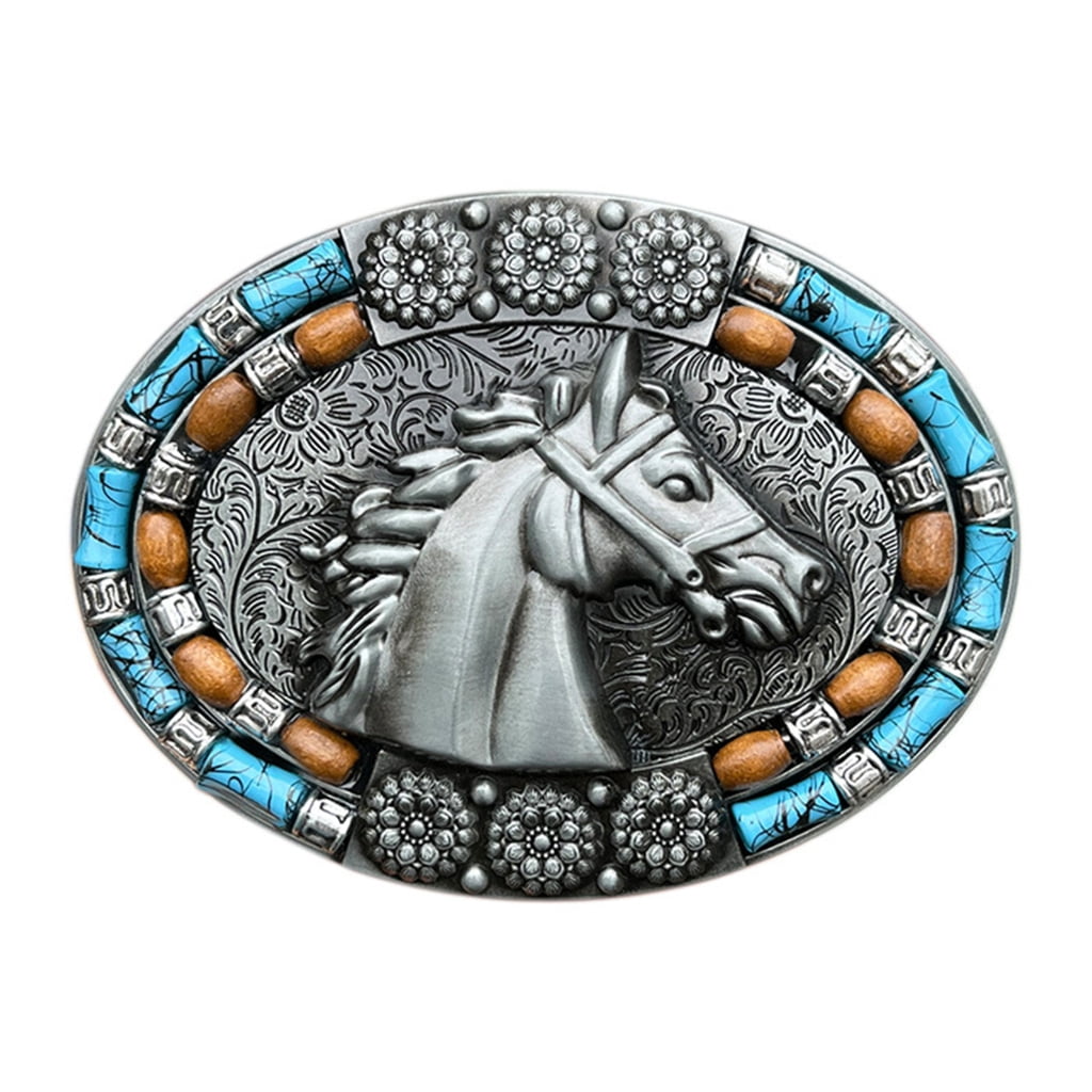 Western Cowboy Carved Belt Buckle Metal Ethnic Style Personality Rock ...