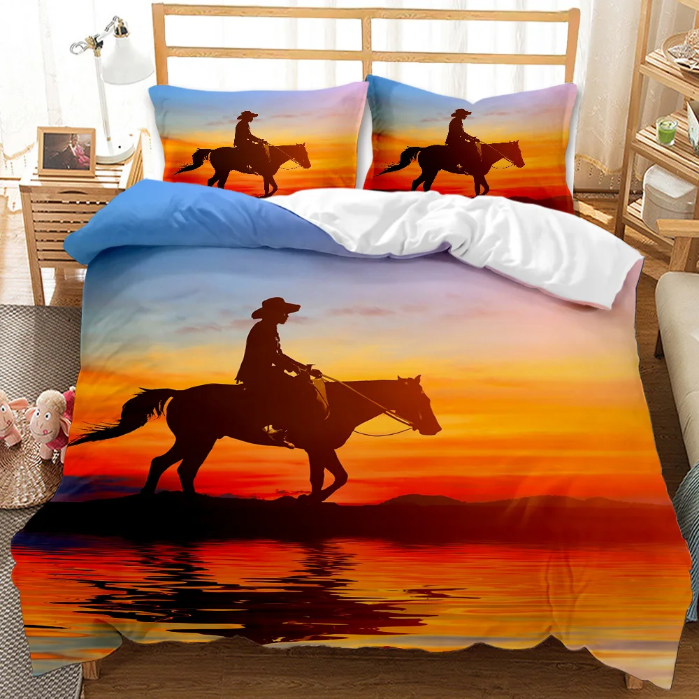 Western Cowboy Duvet Cover Teens Wild West Themed Cowboy Hat and Gun ...
