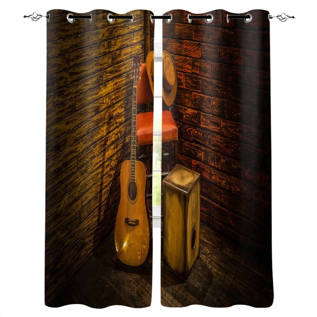 Western Cowboy Elements Country Style Window Curtain Living Room ...
